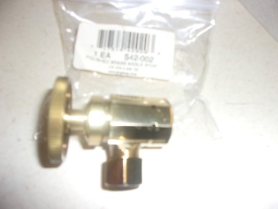 Jones Stephens Polish Brass Angle Stop Valve Round Handle S42-002 | eBay
