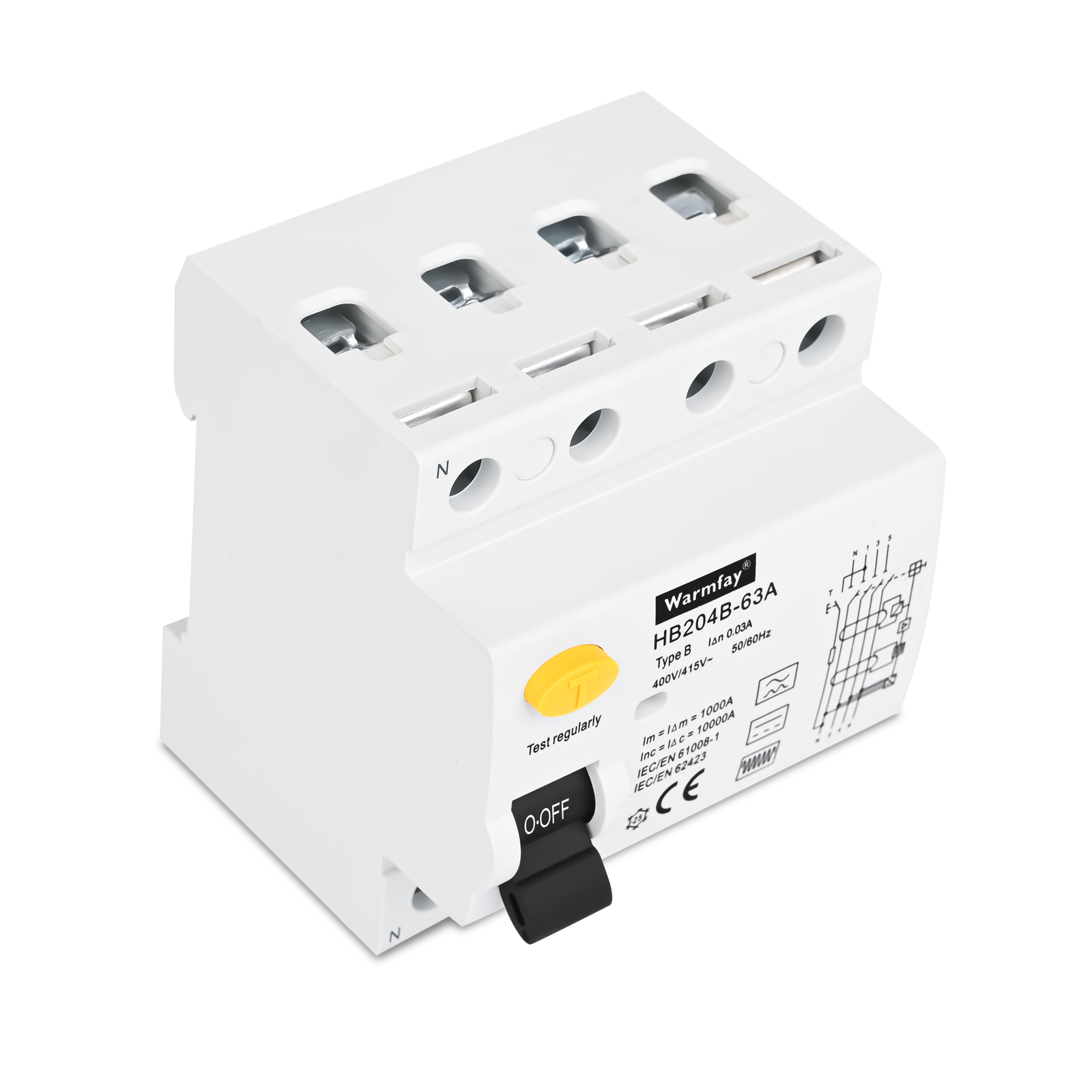 FI Typ B RCD Fehlerstromschutzschalter 40A 63A Solarpanel 4 Polig ...