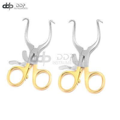 2 Premium Gold Ring Pediatric Gelpi Retractor 3.5" Surgical Medical ...