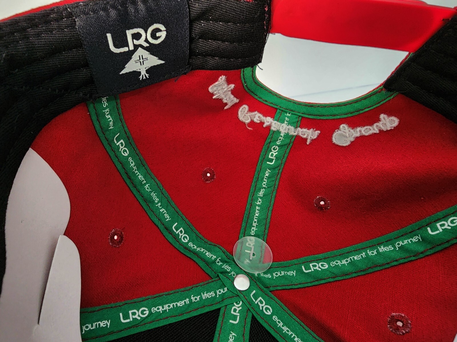 New RED LRG Branded Mens Strapback Cap Hat | eBay