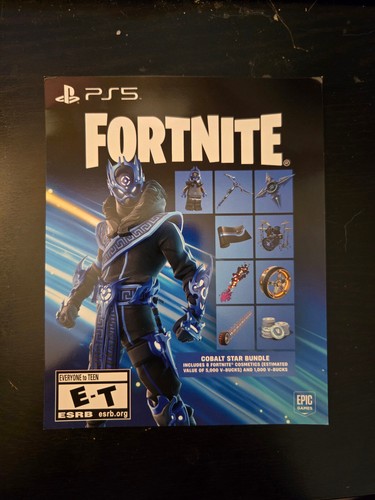 Fortnite PS5 Cobalt Star Bundle Code + 1000 V Bucks (unscratched) | eBay