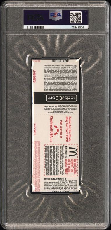 PSA 9 OPENING DAY GREAT AMERICAN BALLPARK REDS GRADED FIELD BOX TICKET ...