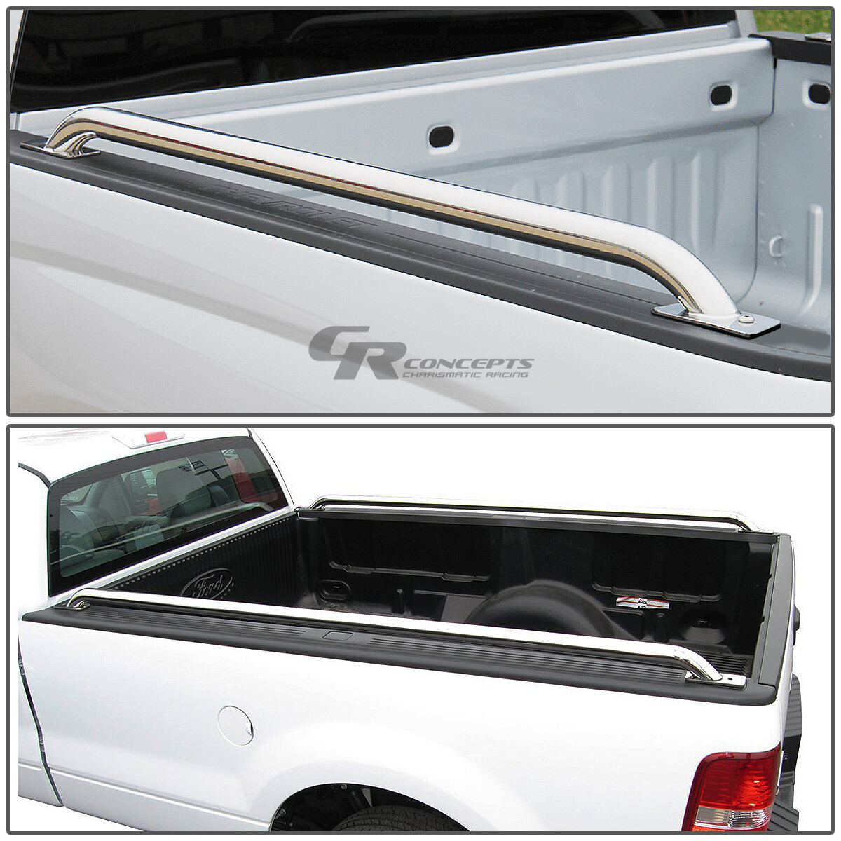 65"POLISHED CHROME TRUCK RAIL BAR FOR 92-11 RANGER 72" 00-05 TUNDRA 74 ...