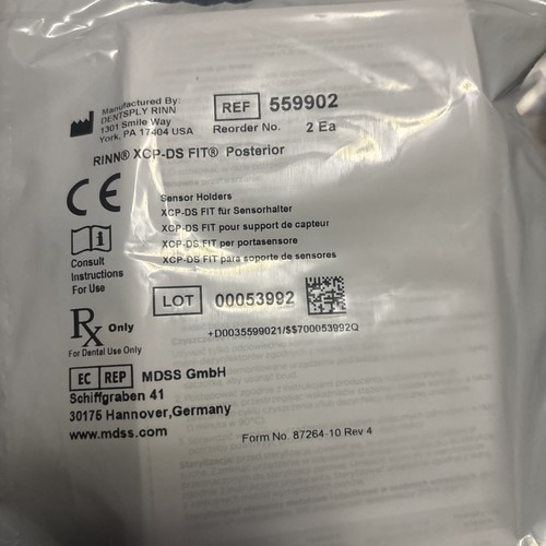 Dentsply XCP-DS Fit Sensor Holder Dental XRAY Posterior Biteblock pack ...