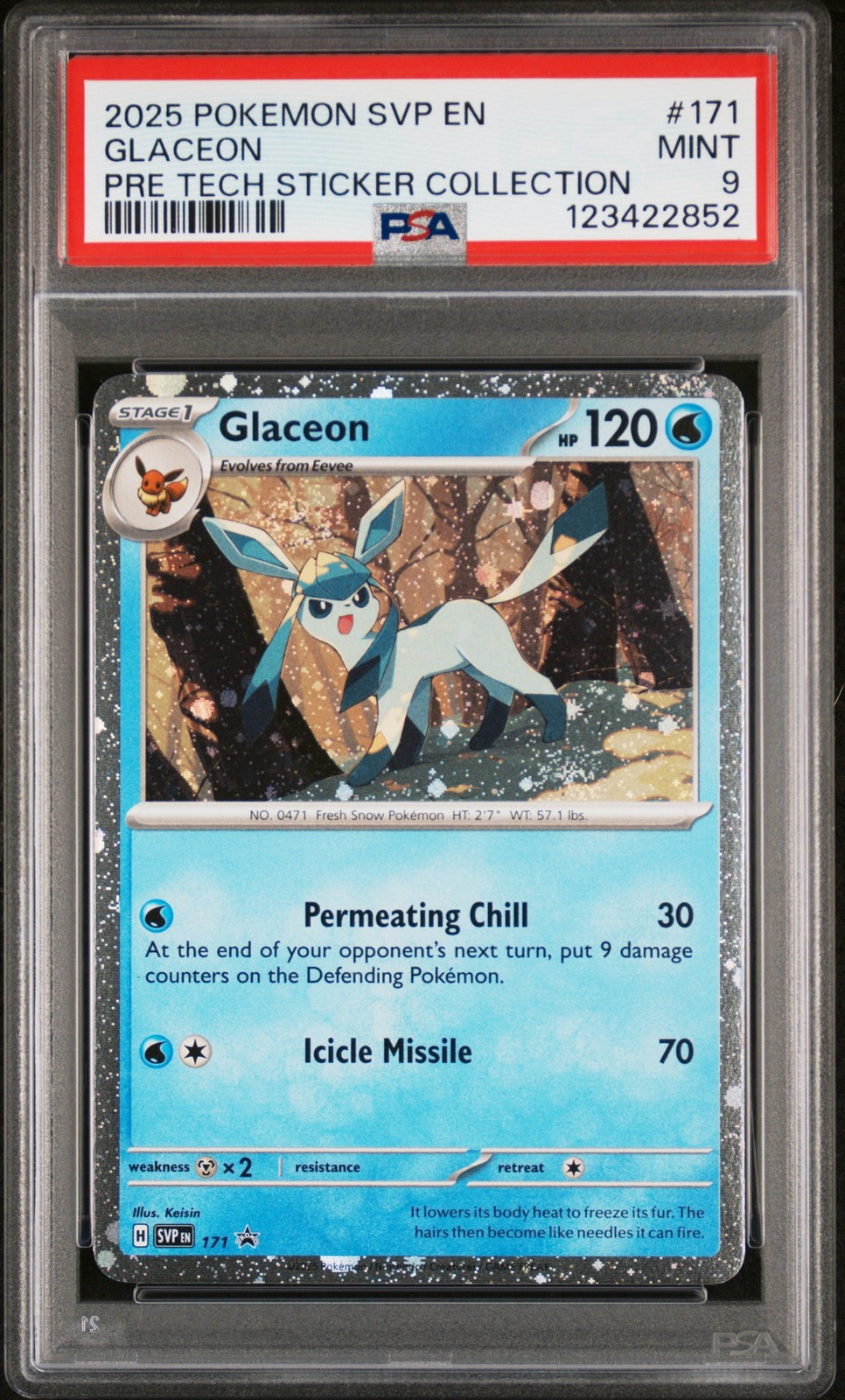 2025 POKEMON SVP EN-SV BLACK STAR PROMO #171 GLACEON PSA 9 | eBay