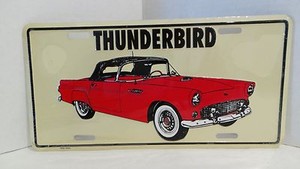 New Sealed Vintage Thunderbird Embossed Metal License Plate | eBay