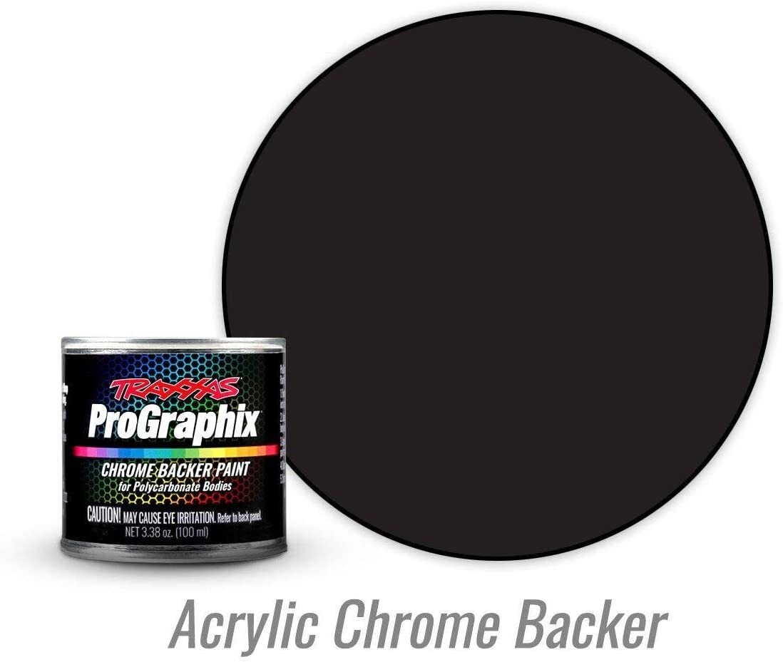 Traxxas - ProGraphix Paint Black Acrylic Chrome Backer 3.38 oz ...