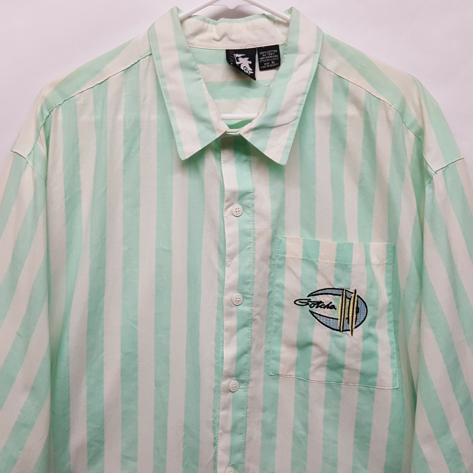 Vtg Gotcha Long Sleeve Shirt Vintage 80s Sz XL Striped Skate Surf Fish ...