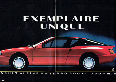 Publicité Advertising 088 1985 la renault Alpine V6 turbo ( 2 pages) | eBay