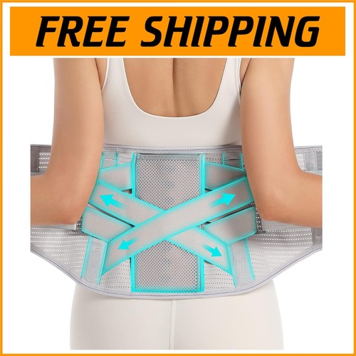 Large Back Brace for Lower Back Pain Relief - Adjustable Support Belt ...
