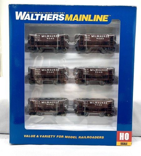 Walthers Mainline HO Milwaukee Road 24ft Minnesota Ore Car 6 Pack 910 ...