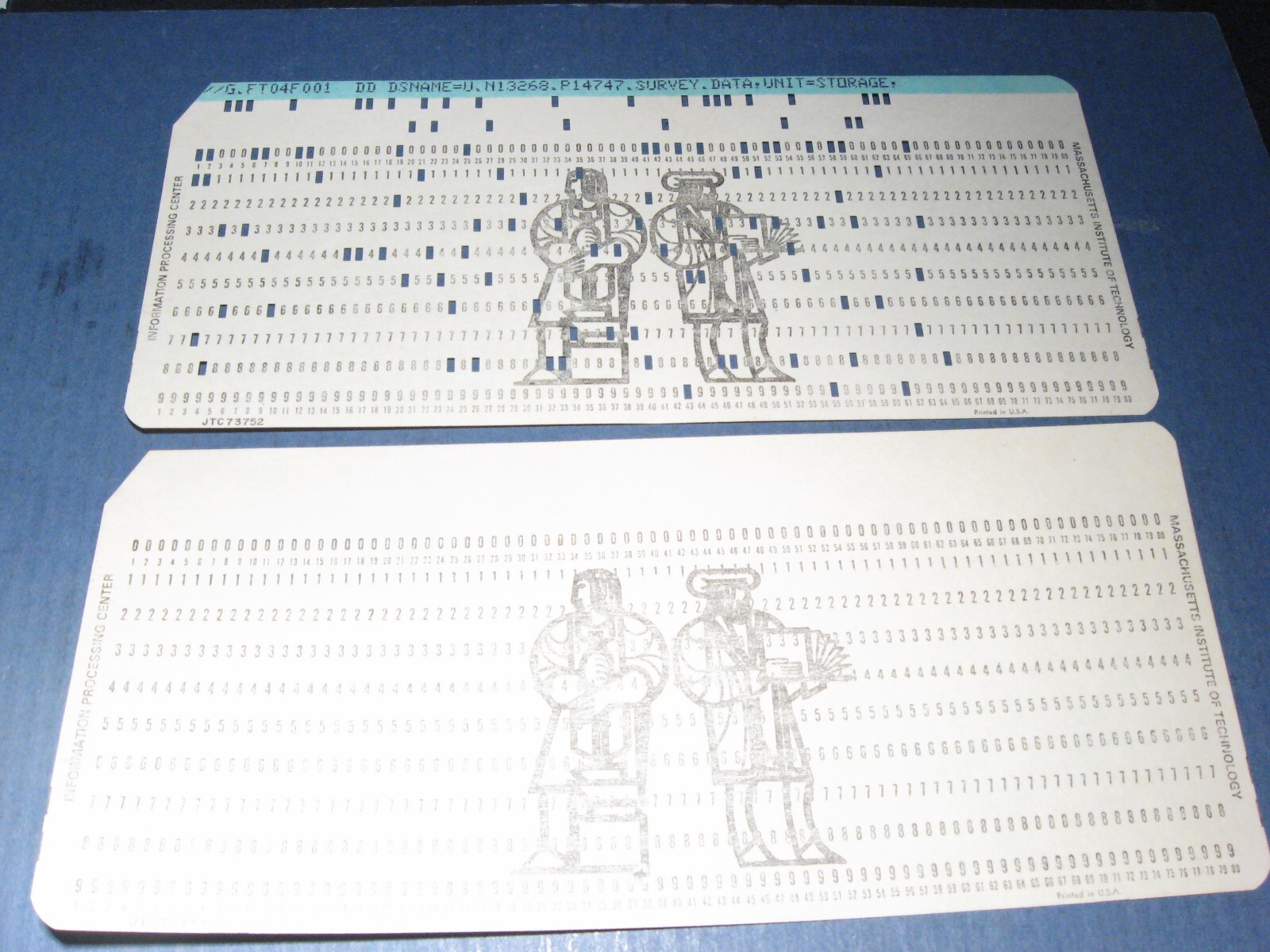 2 computer punch cards plus related items ~circa 1970's ~ MIT ~Mass ...