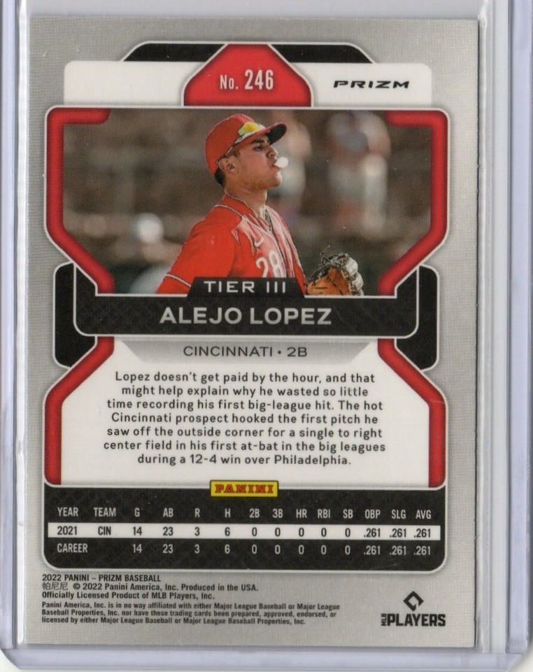 2022 Panini Prizm Alejo Lopez Blue Velocity Prizm Rookie RC ...