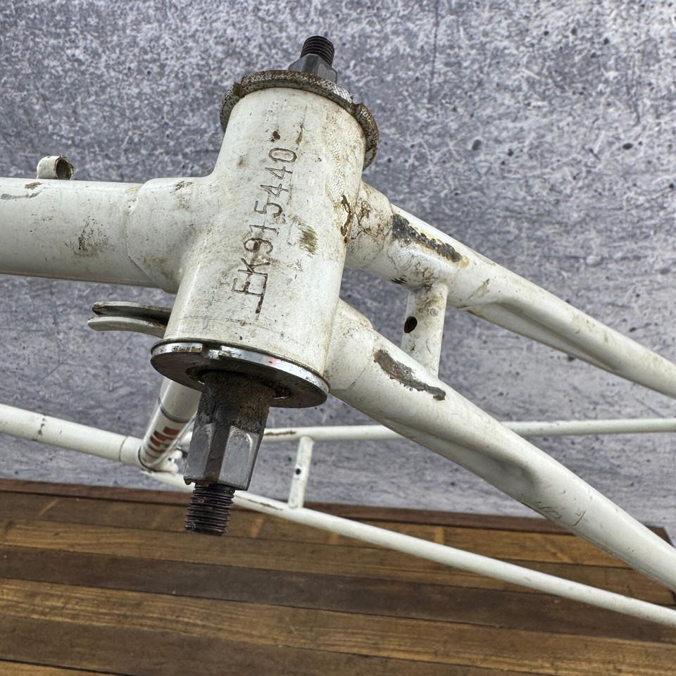 Vintage Fuji Royal Frame Set 58 cm 700c Lugged Steel Race Road White ...