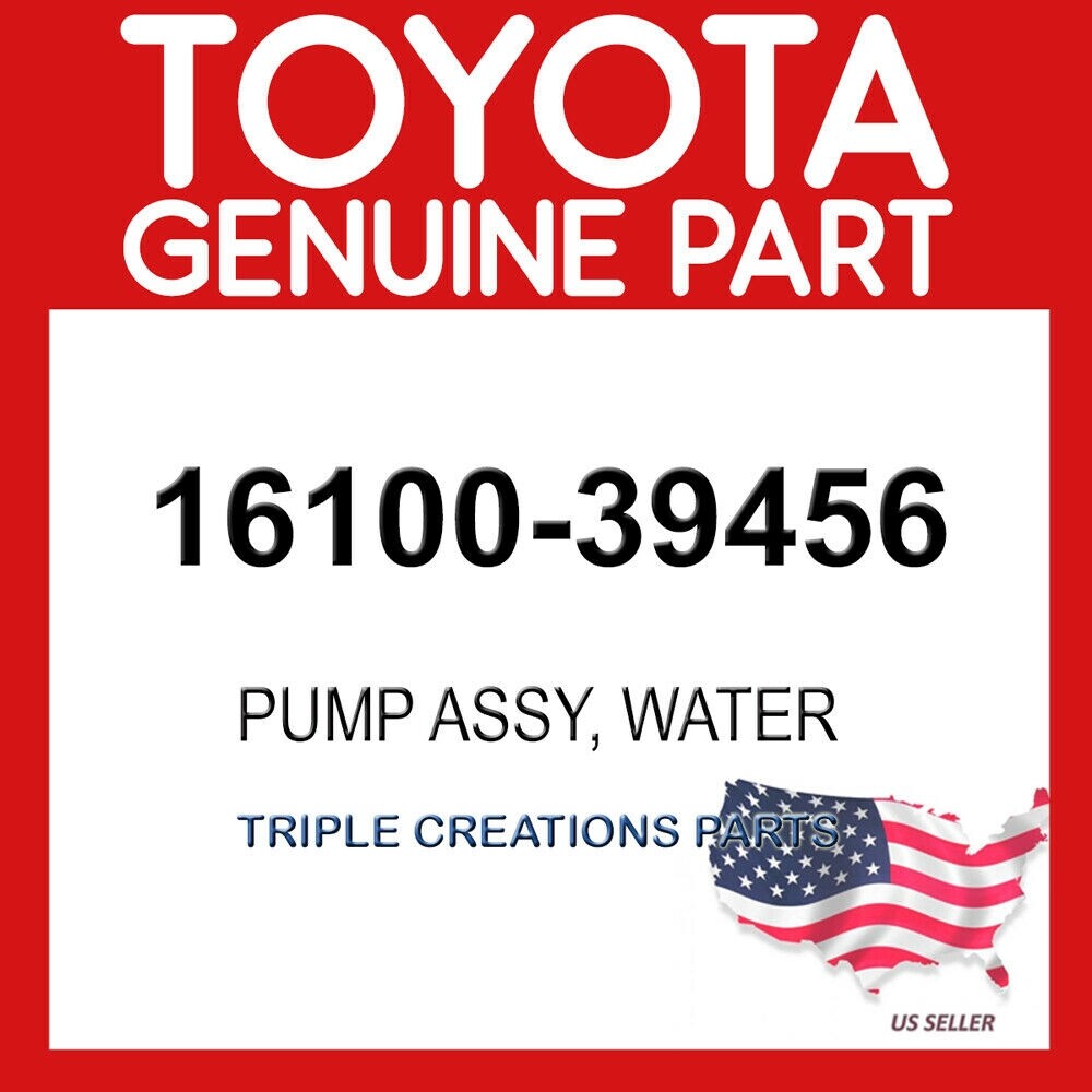 TOYOTA GENUINE 1610039456 PUMP ASSY, ENGINE WATER 16100-39456 | eBay