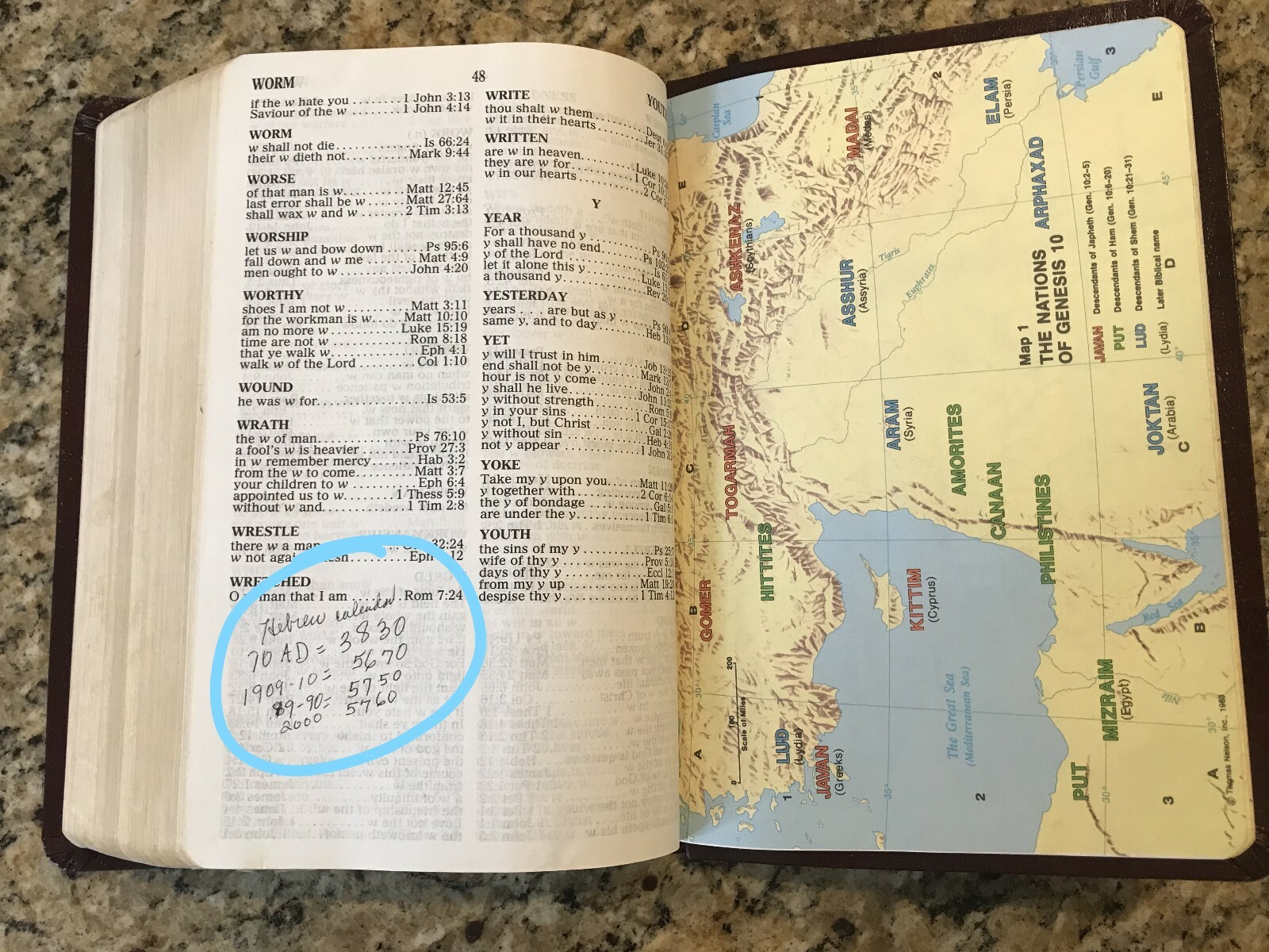 Holy Bible KJV Giant Print Red Letter Concordance Nelson Regency 1990 W ...