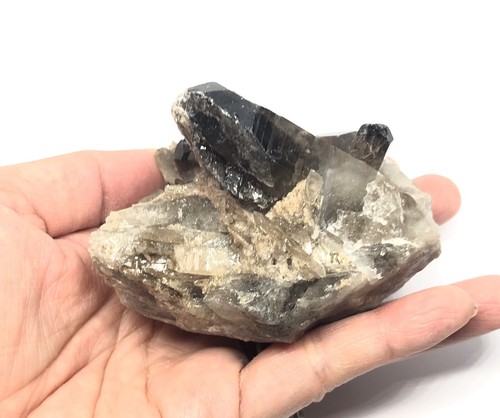 Beautiful Irradiated Smoky Quartz Crystal Cluster 286g From Brazil | eBay