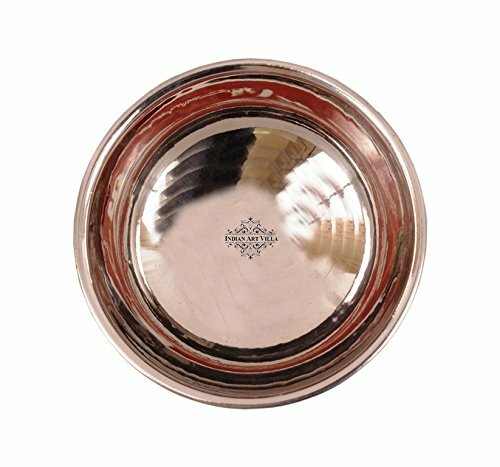 4 x Steel Copper Ice Cream Bowl with Brass Stand 140 ML - Restaurant ...