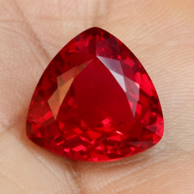 6.60 Ct Natural Red Mozambique Ruby GIE CERTIFIED Trillion Shape Loose ...