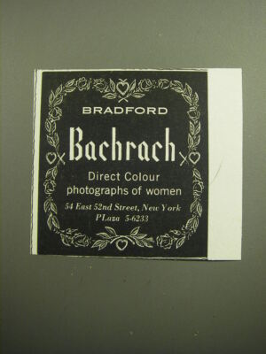 1957 Bradford Bachrach Photography Ad - direct colour Photographs | eBay
