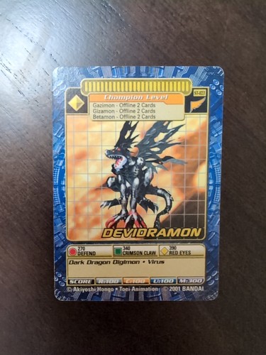 Bandai Digimon ST-103 Devidramon 2001 Trading Card Vintage TCG | eBay