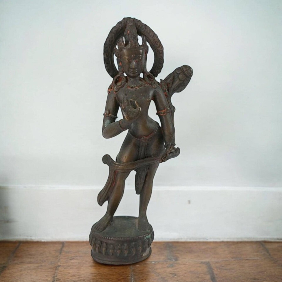 Antique Bronze Bodhisattva Statue: 20th Century Southeast Asian ...