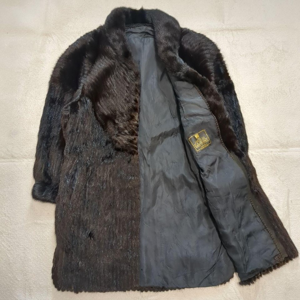 American Fur Awards Mink Fur Coat Long 5-Star Gold Tag Used Size 11 | eBay