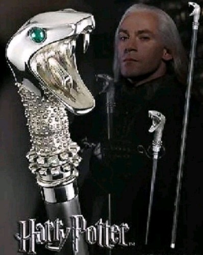 HARRY POTTER RARE DEATHEATER LUCIUS MALFOY WALKING STICK CANE SNAKE ...