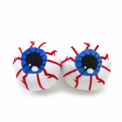 Fuzzy Hanging Rearview Mirror Eyeballs - Pair hot rods streets rods rat ...