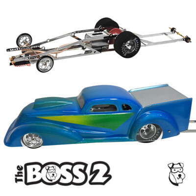 #332P 1/24 The BOSS 2 DRAG Slot Car RTR '38 PRO MOD - EAGLE Motor - 3/ ...