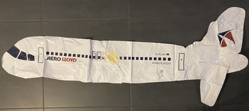 AEROLLOYD AIRLINES of Germany INFLATABLE AIRPLANE A320 TOY ! 1990s HUGE ...