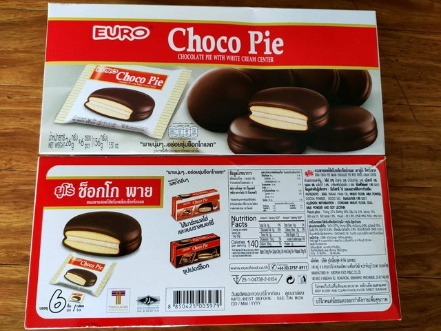 6x Euro choco pie chocolate pie with white cream 156g for sale online ...