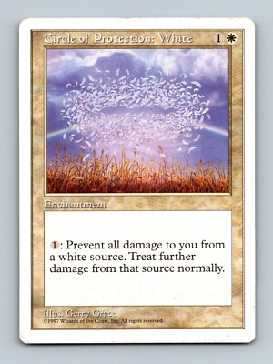 Magic The Gathering MTG - Circle of Protection: White - 5th Edition ...