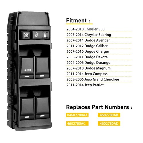 For 2011 2012 2013 2014 Jeep Compass Car Window Switch Replace 13 Pins ...