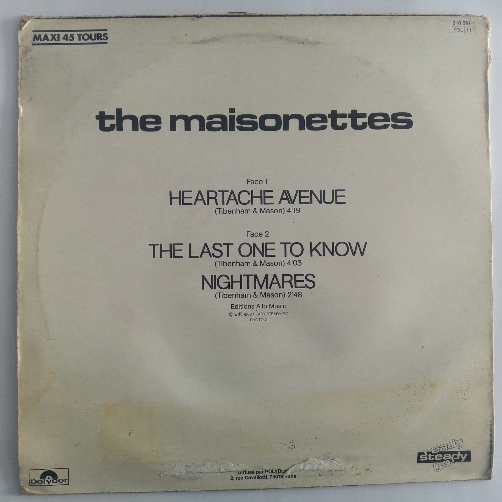 The Maisonettes ‎– Heartache Avenue - Vinyl, 12", 45 RPM, Maxi-Single ...