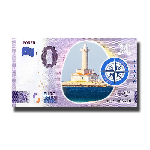 0 Euro Souvenir Banknote Porer Lighthouse France UEPL 2022-7 Colour ...