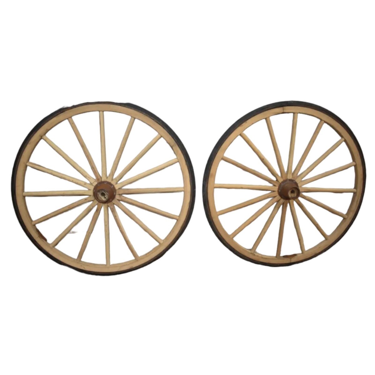 Used Wooden Wagon Wheels VINGLI 30 In. Wood Wagon Wheel Decorative