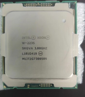Intel Xeon w-2235 srgva 3.80ghz 6-core 8.25mb 130w lga-2066 c422 CPU ...
