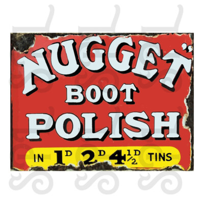 Nugget Boot Polish Retro style metal tin sign/plaque HOME Decor | eBay UK