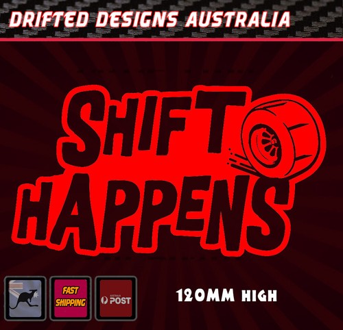 Shift Happens - Red Med Decal JDM Laptop Bumper Mazda WRX Decal Vinyl | eBay Australia