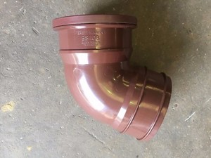 uPVC Soil Pipe 110mm 112deg Top Offset Bend - Brown - Brett Martin | eBay
