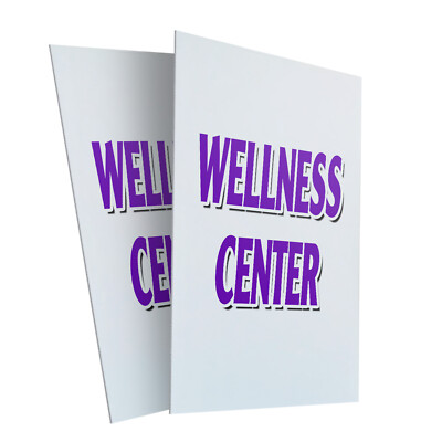 Wellness Center 24" x 36" 2 Pack Of Store Sign Plastic Or Decal | eBay