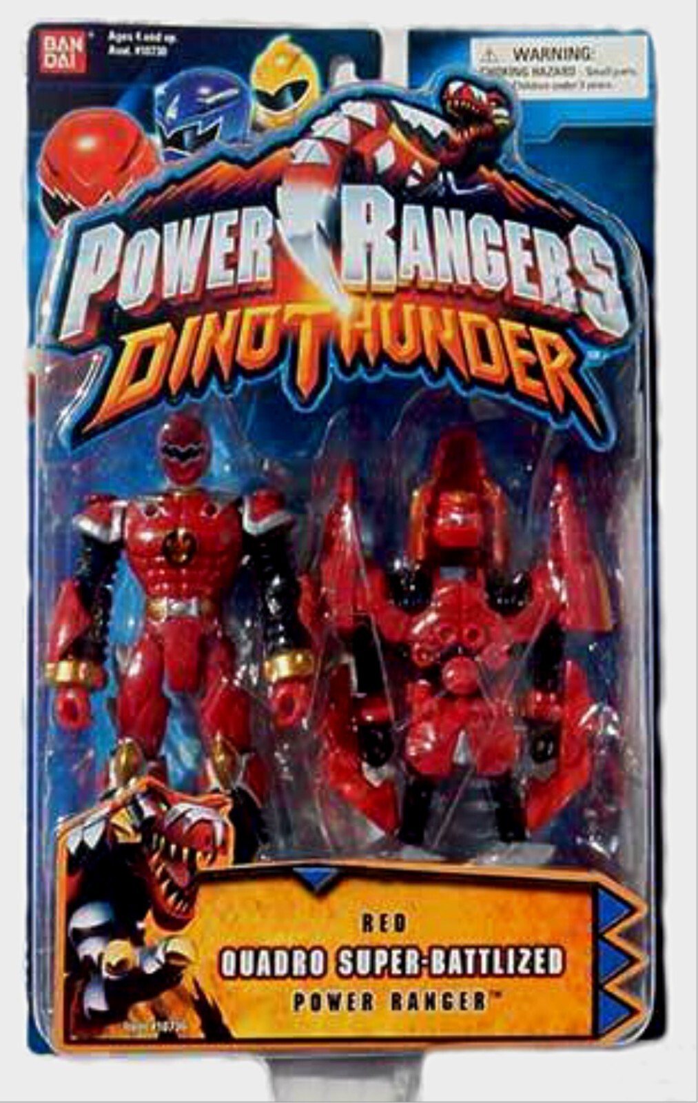 Power Rangers Dino Thunder Red Quadro Super-Battlized Ranger New ...