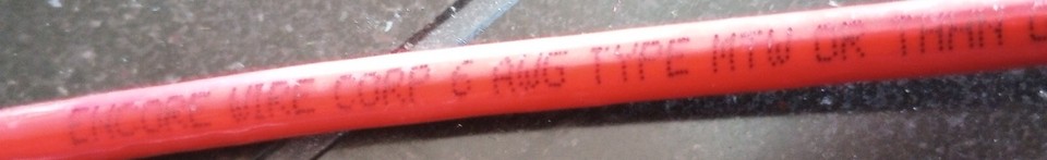 6 awg red mtw thhn thwn-2 copper wire encore superslick sold by the ...