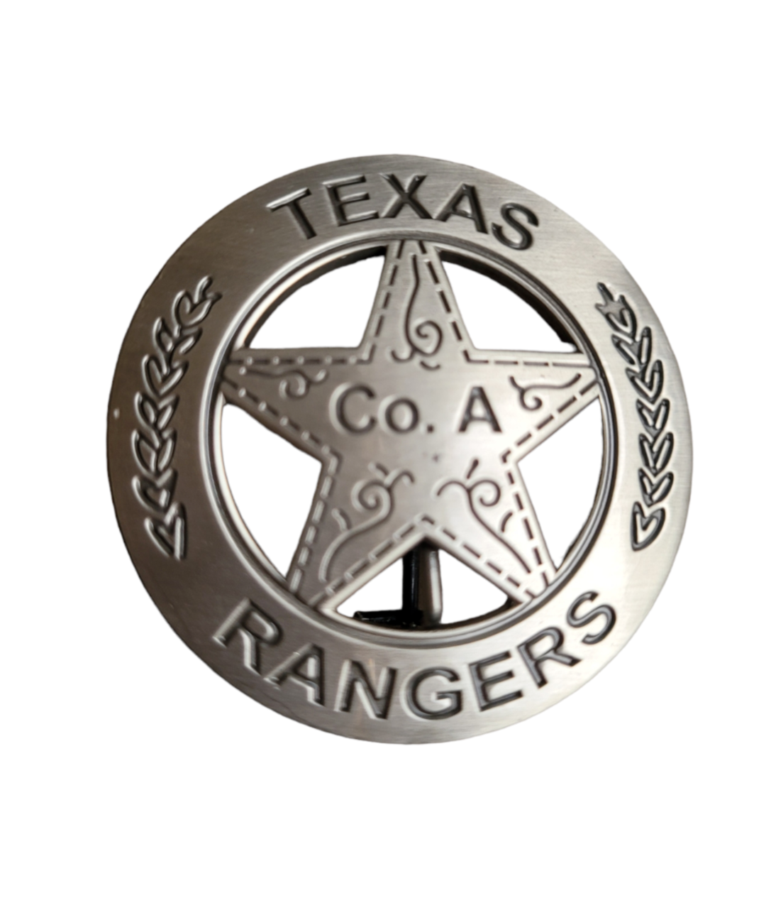 Replica Texas Rangers Company A Badge - Silver Finish Novelty Western ...