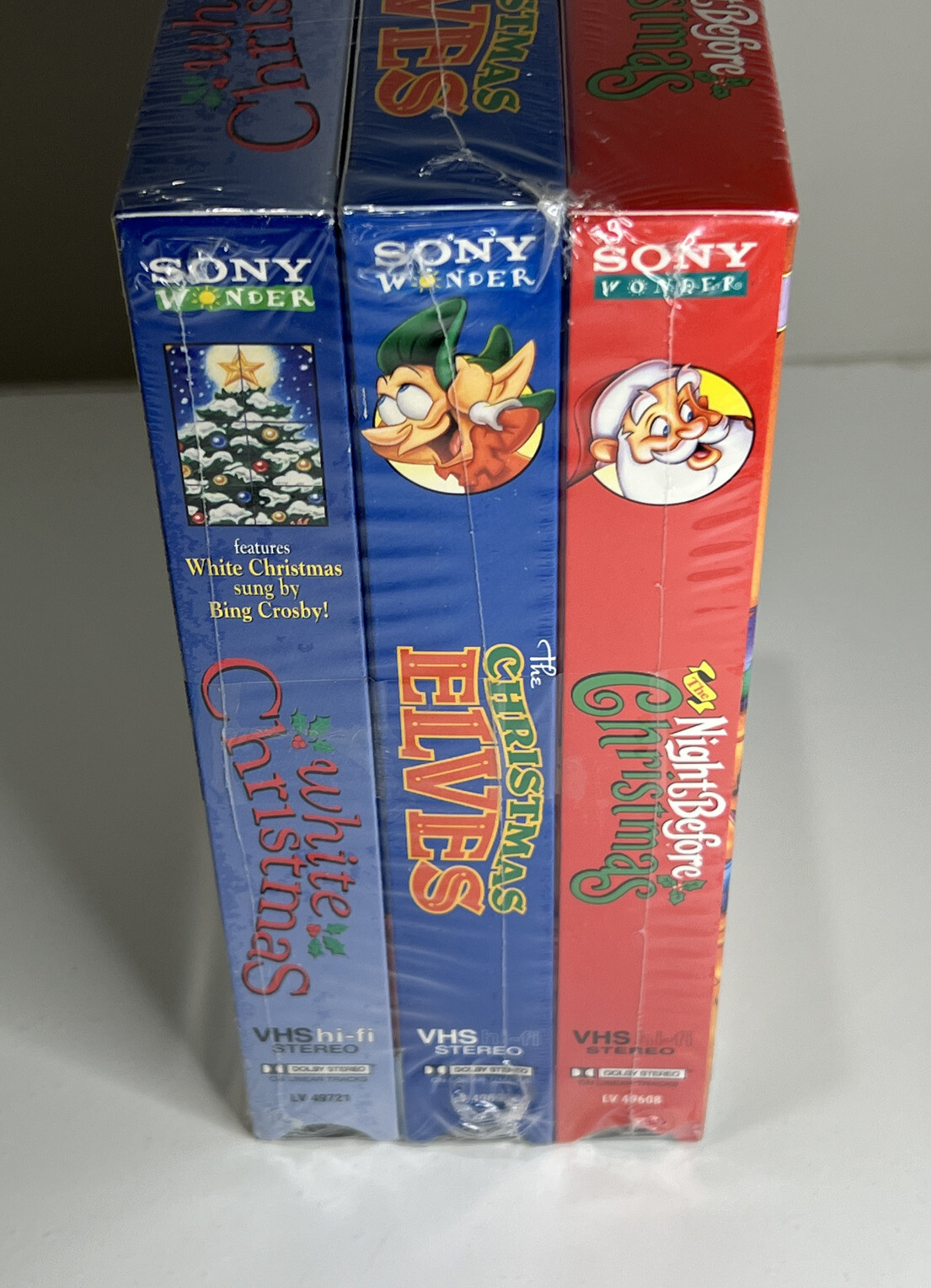 VTG Christmas VHS Enchanted Tales 3-Pack / Sony Wonders / Santa Elves ...