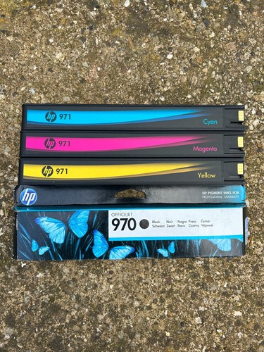 4 x Genuine Original HP 970 Black Magenta Cyan Yellow Ink Bundle | eBay UK