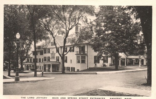 Vintage Postcard Lord Jeffery Main & Spring St. Entrances Amherst ...