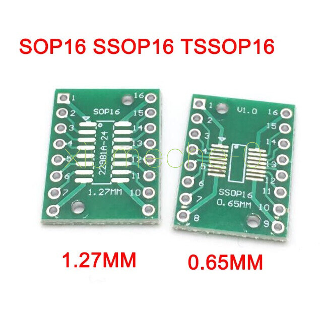10PCS SOP16 SSOP16 TSSOP16 To DIP16 0.65/1.27mm IC PCB Board Adapter | eBay