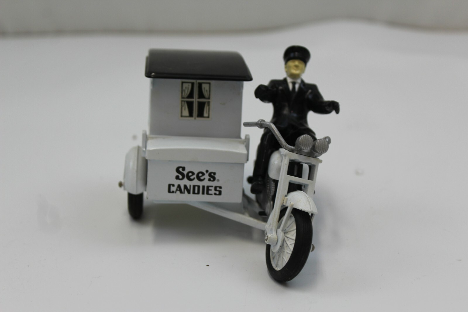 Vintage See's Candies Motorcycle with Side Car and Driver | eBay